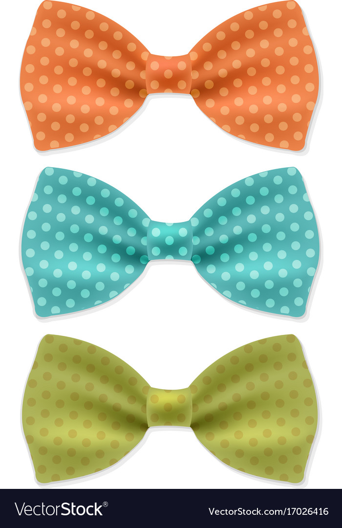Bow tie set Royalty Free Vector Image - VectorStock