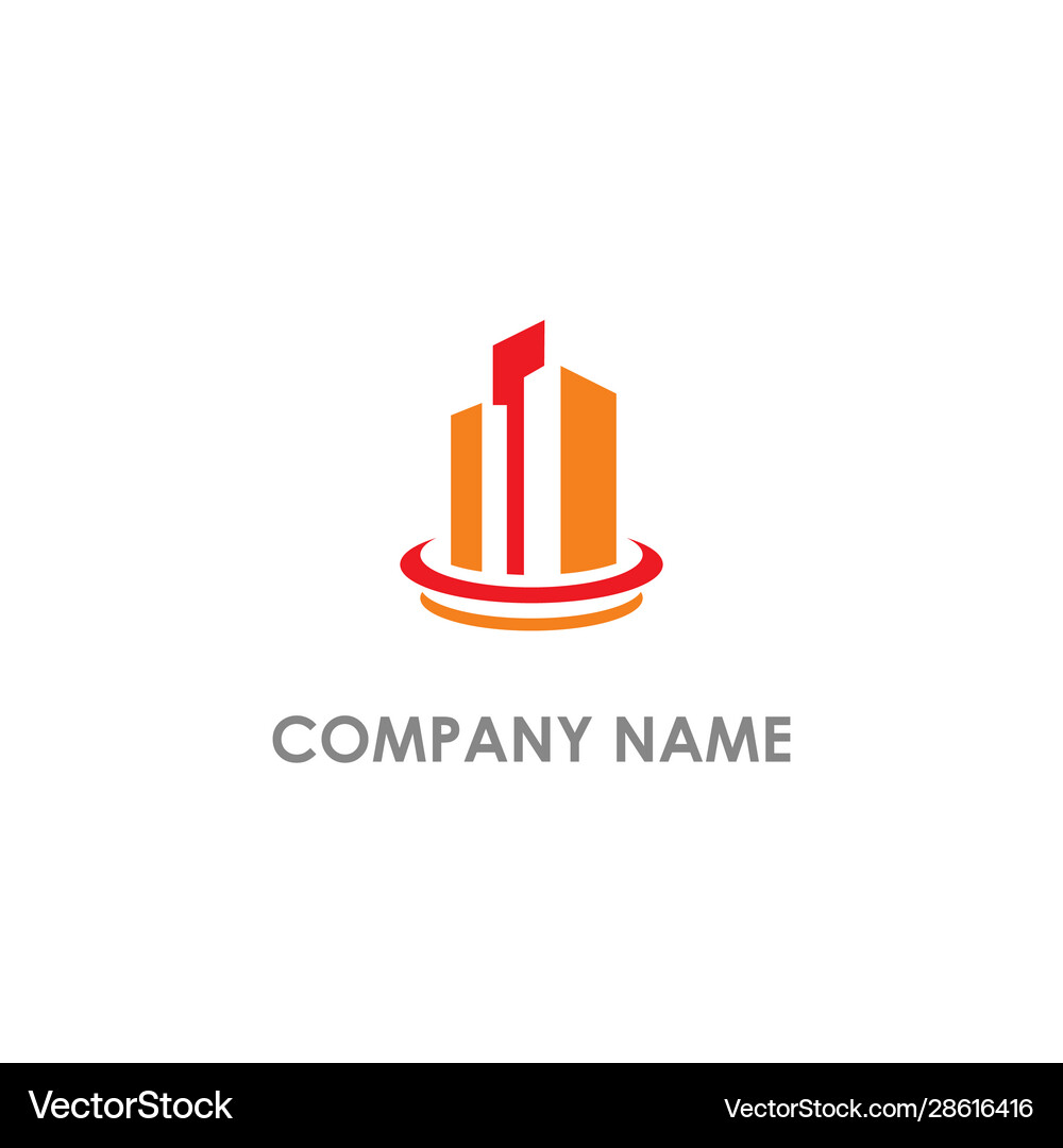 Building cityscape company logo Royalty Free Vector Image