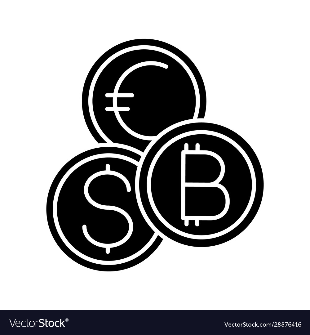 Currency exchange glyph icon Royalty Free Vector Image Currency exchange glyph icon Royalty Free Vector Image
