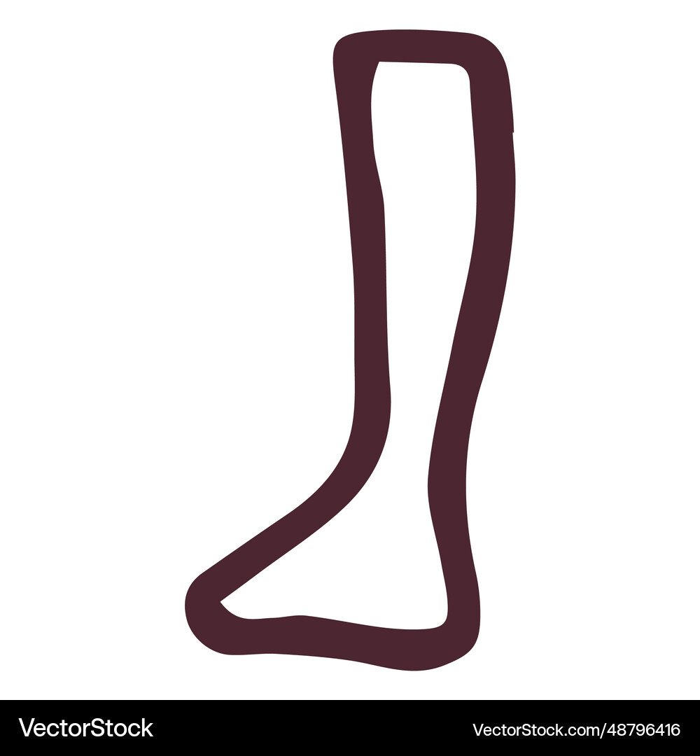 Egyptian leg hieroglyphs symbol Royalty Free Vector Image