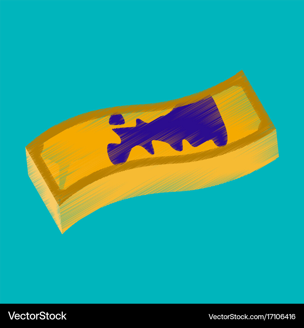 Flat shading style icon dirty money Royalty Free Vector