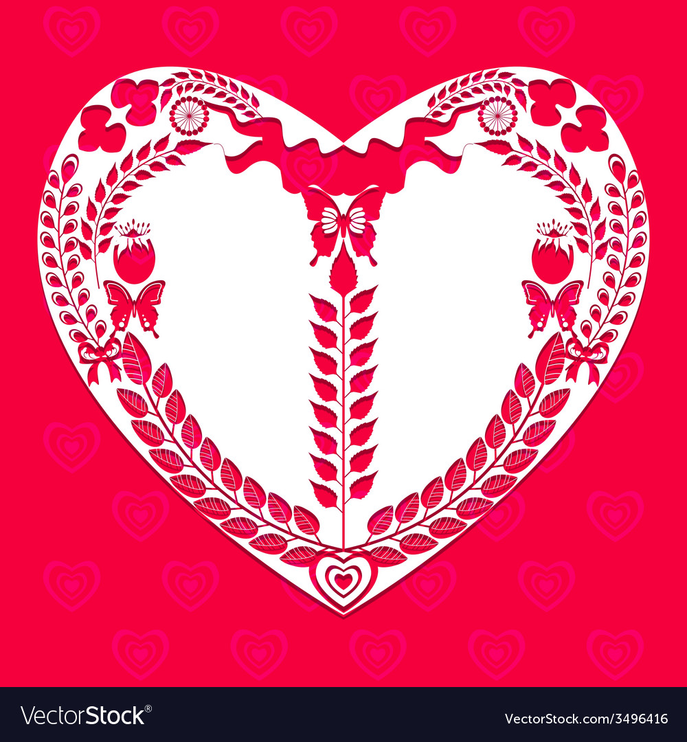 Heart shape decorative elements Royalty Free Vector Image