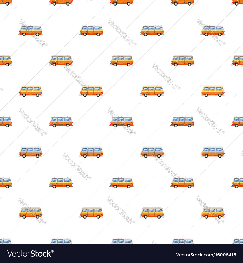 Mini bus pattern Royalty Free Vector Image - VectorStock