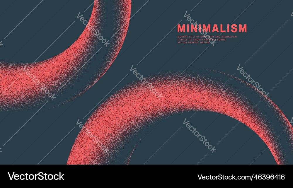 Modern cult of simplicity and minimalism dotwork Vector Image