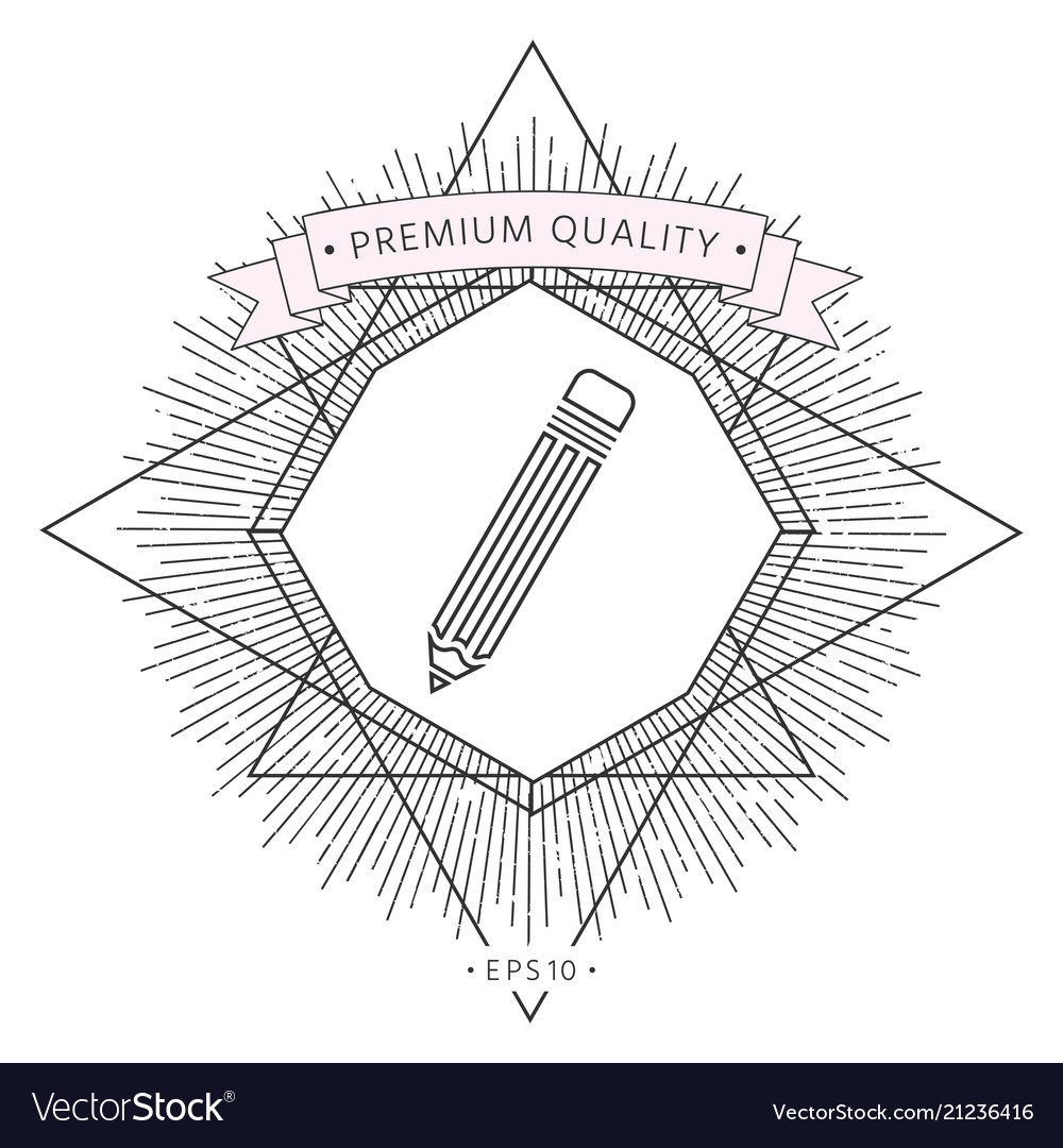 Pencil - line icon Royalty Free Vector Image - VectorStock