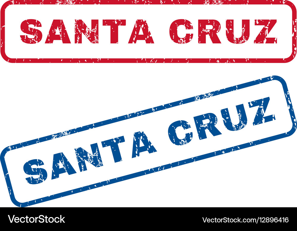 Santa cruz rubber stamps Royalty Free Vector Image