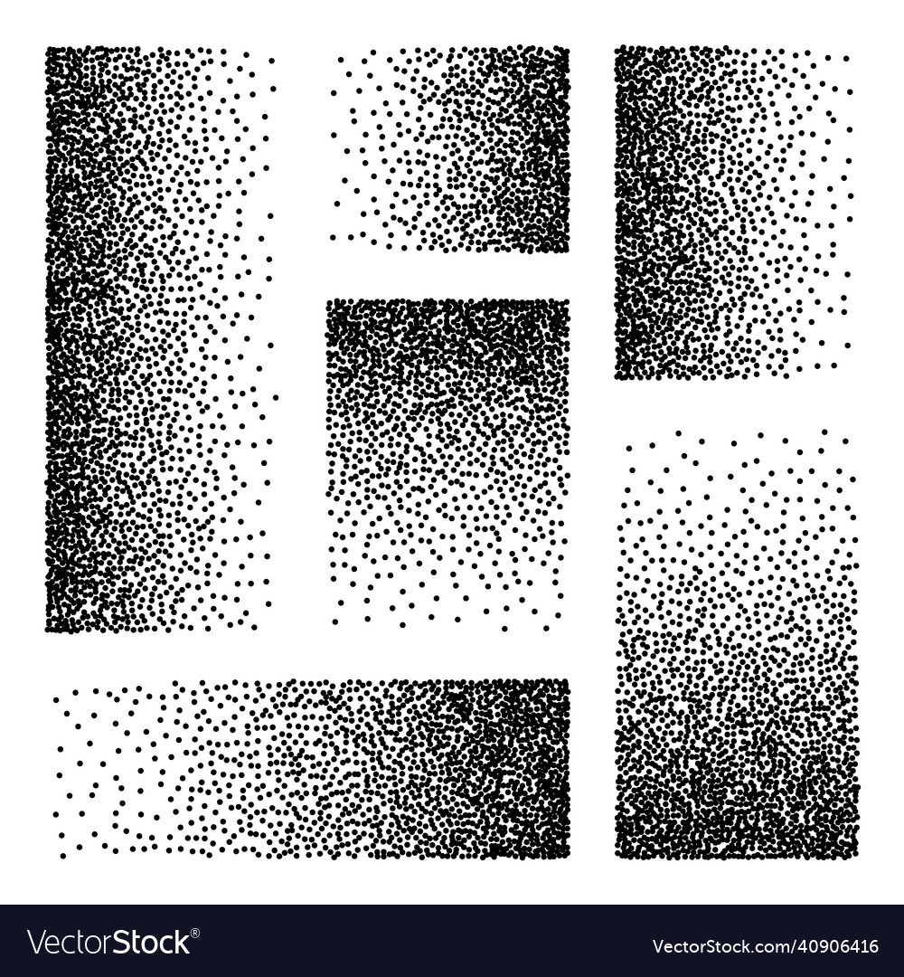 Stipple pattern dotted rectangular design Vector Image