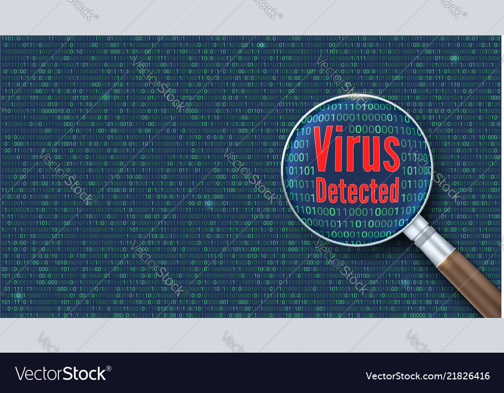 Virus Detected Scanning And Identifying Royalty Free Vector