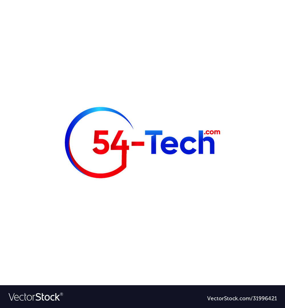 54 tech logo template Royalty Free Vector Image