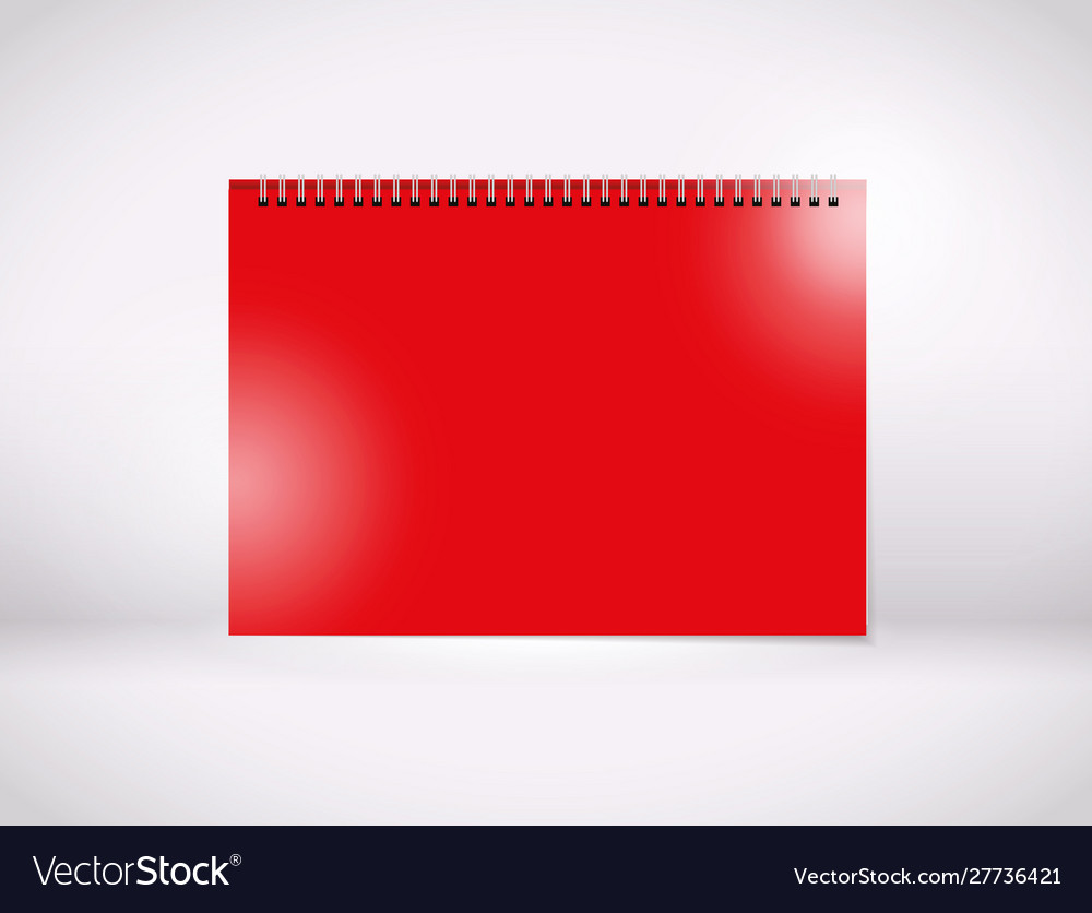 A red paper wiro bind Royalty Free Vector Image