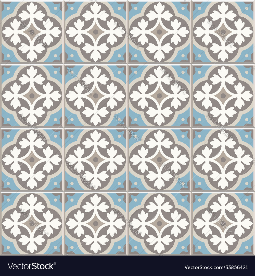 Ancient floor ceramic tiles Royalty Free Vector Image
