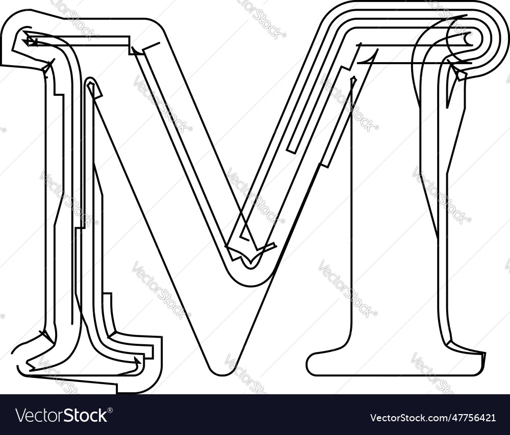 Architectural project font technical draw style Vector Image