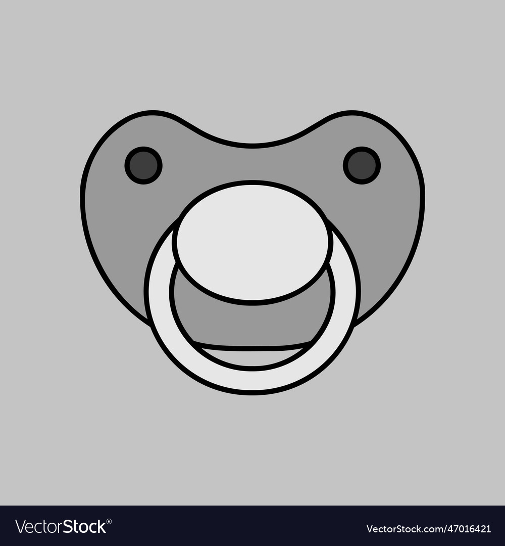 Baby dummy teat isolated grayscale icon Royalty Free Vector Baby dummy teat isolated grayscale icon Royalty Free Vector