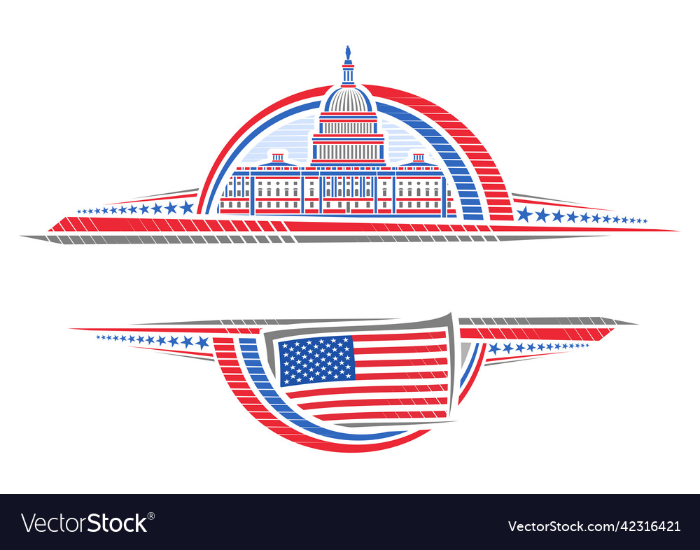 Border for american holidays Royalty Free Vector Image