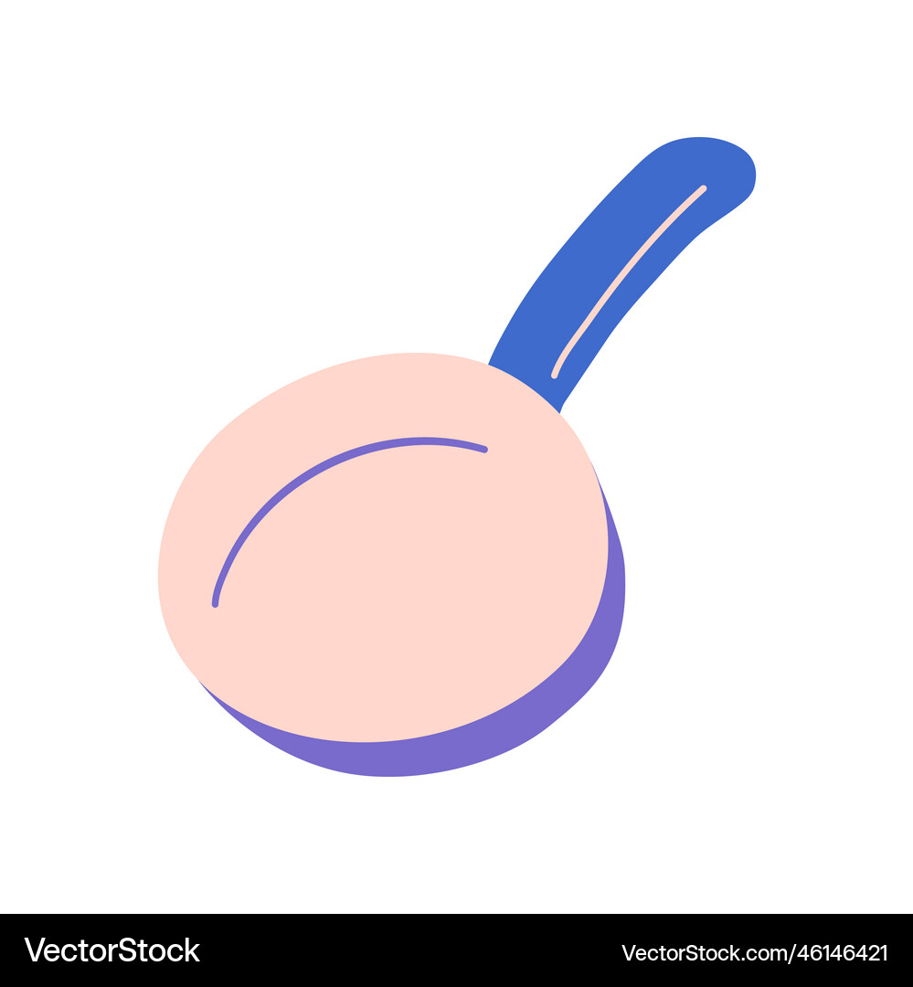 Cartoon color cute frying pan kitchen icon Vector Image