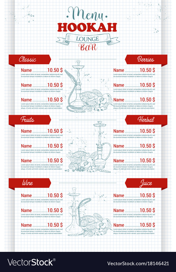 Color menu design Royalty Free Vector Image - VectorStock