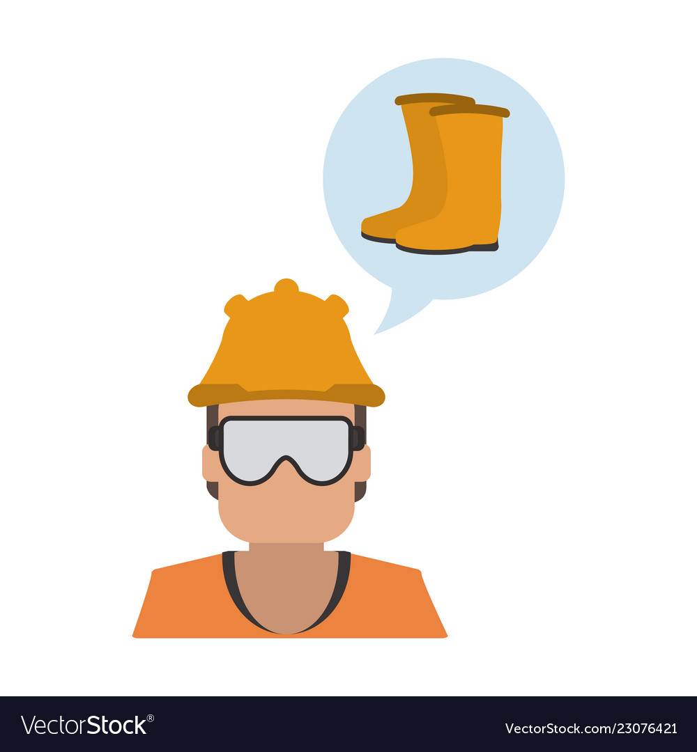 Construction worker avatar Royalty Free Vector Image