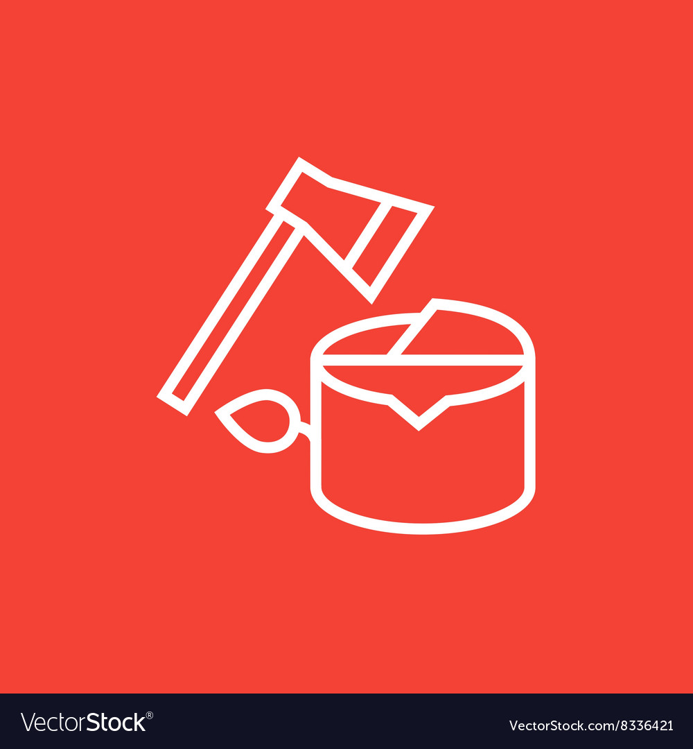 Deforestation line icon Royalty Free Vector Image