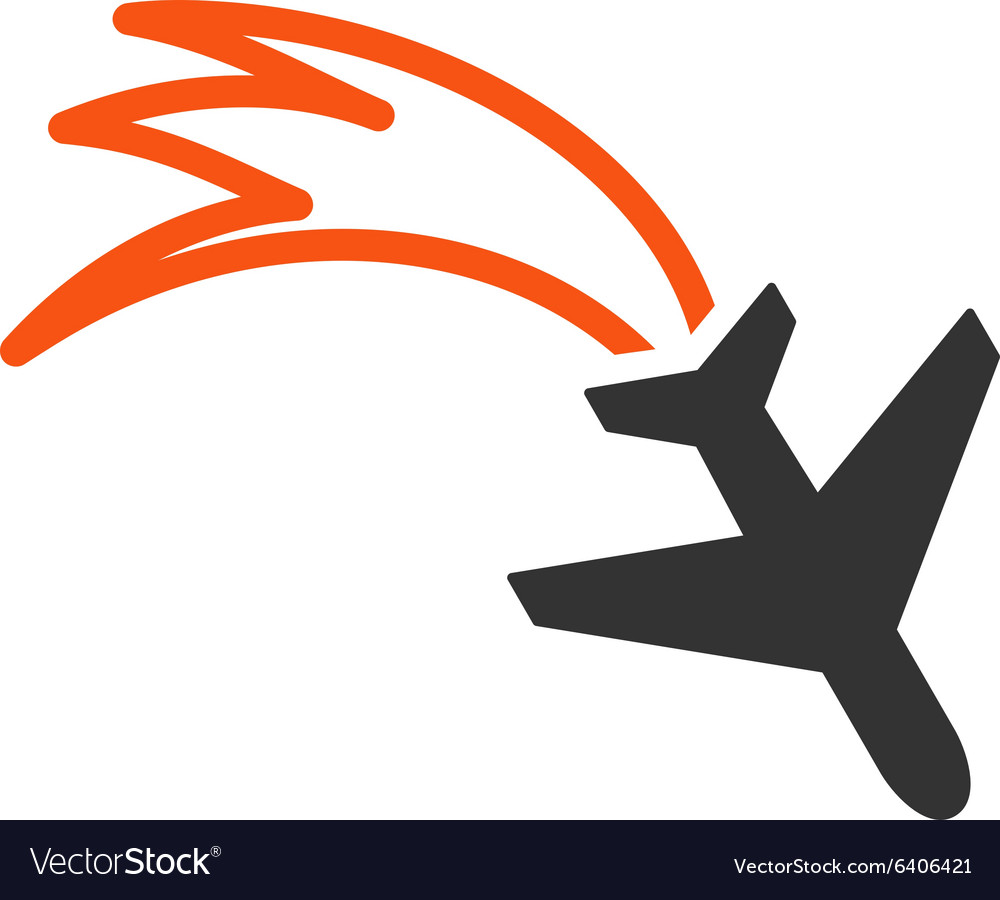 Falling airplane icon Royalty Free Vector Image
