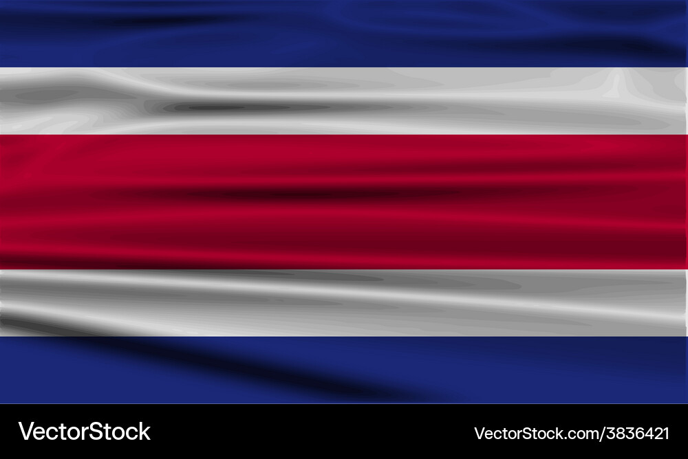 Flag of costa rica with old texture Royalty Free Vector