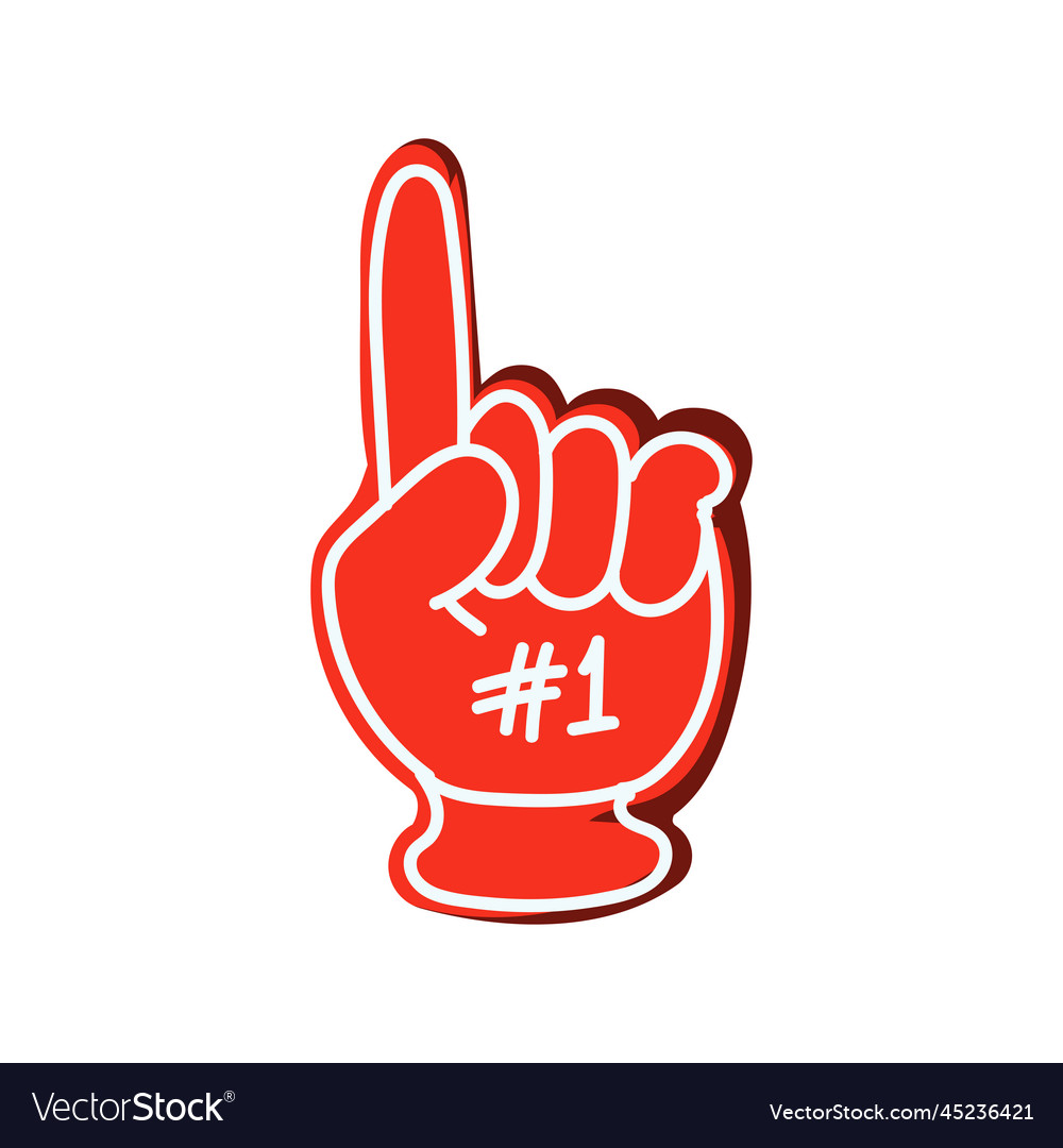 Foam han Royalty Free Vector Image - VectorStock