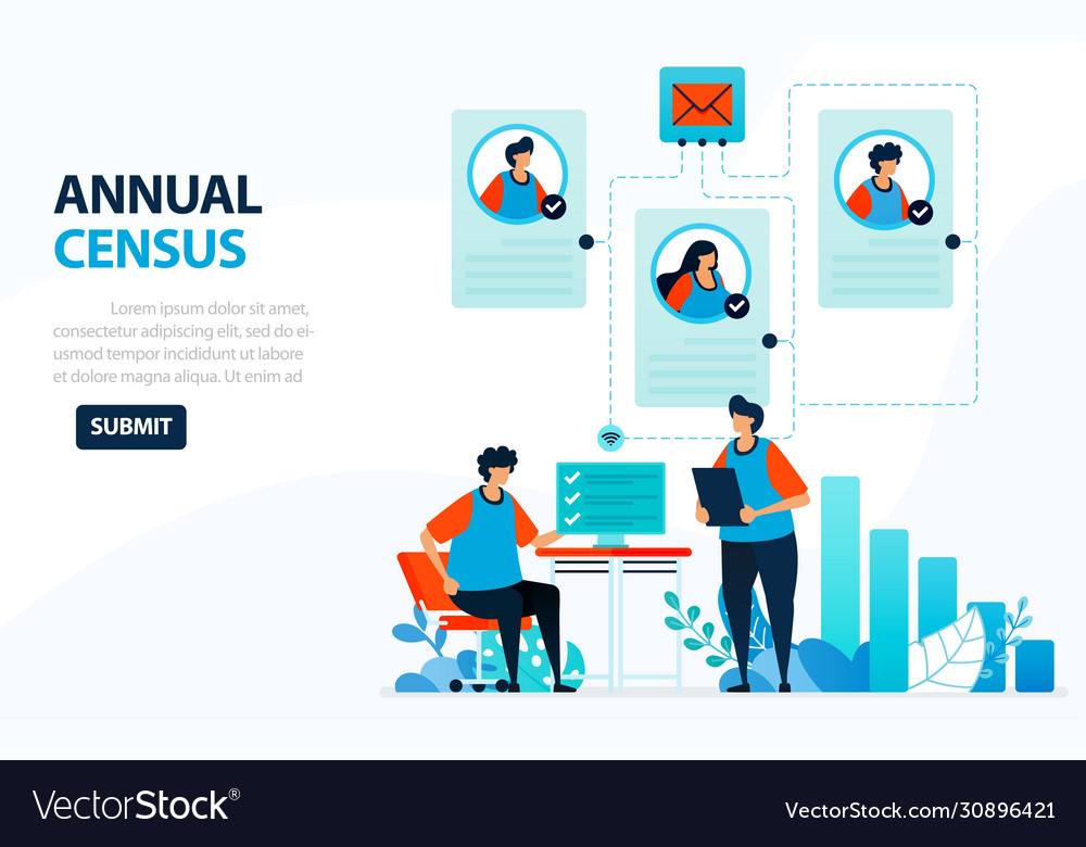 For 2020 population census digital concept Vector Image