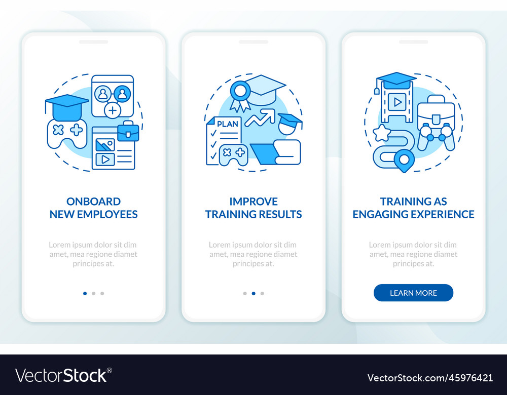 Gamification in corporate training blue Royalty Free Vector Gamification in corporate training blue Royalty Free Vector