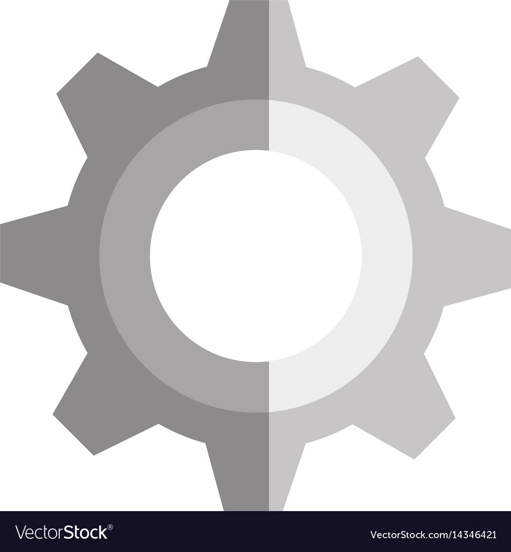 Gear machine isolated icon Royalty Free Vector Image