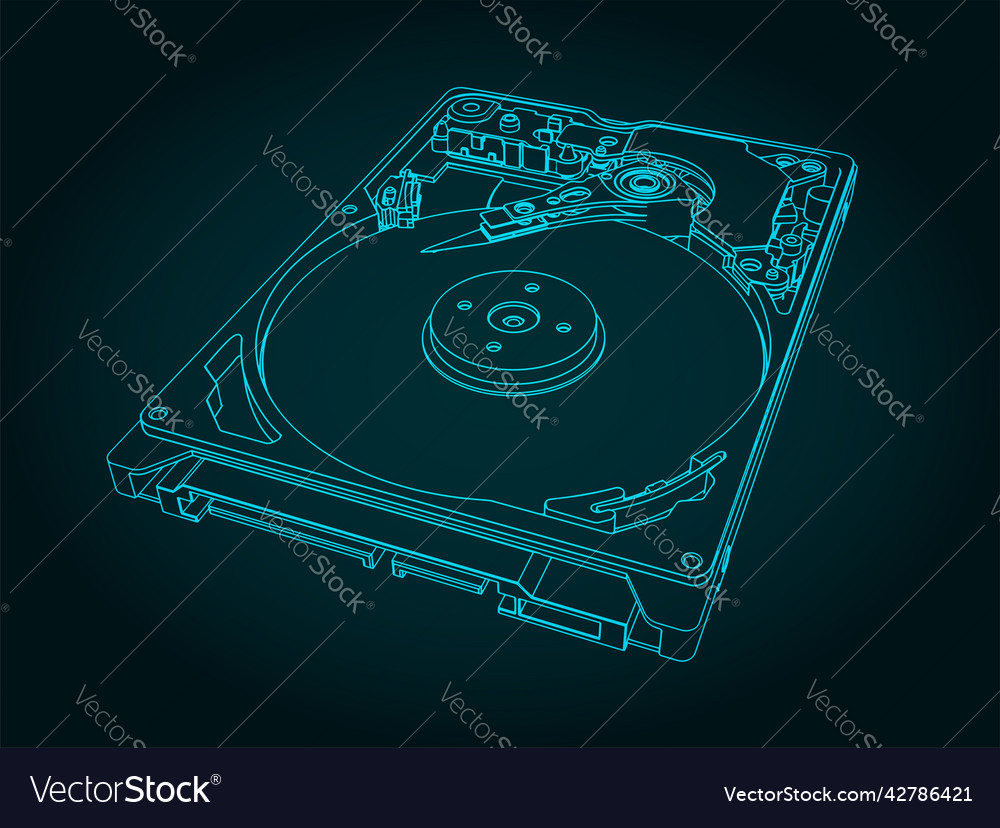 Hard disk drive Royalty Free Vector Image - VectorStock