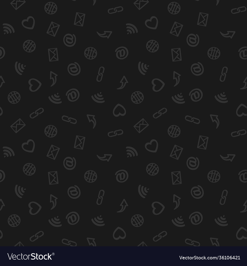 Internet black seamless pattern Royalty Free Vector Image