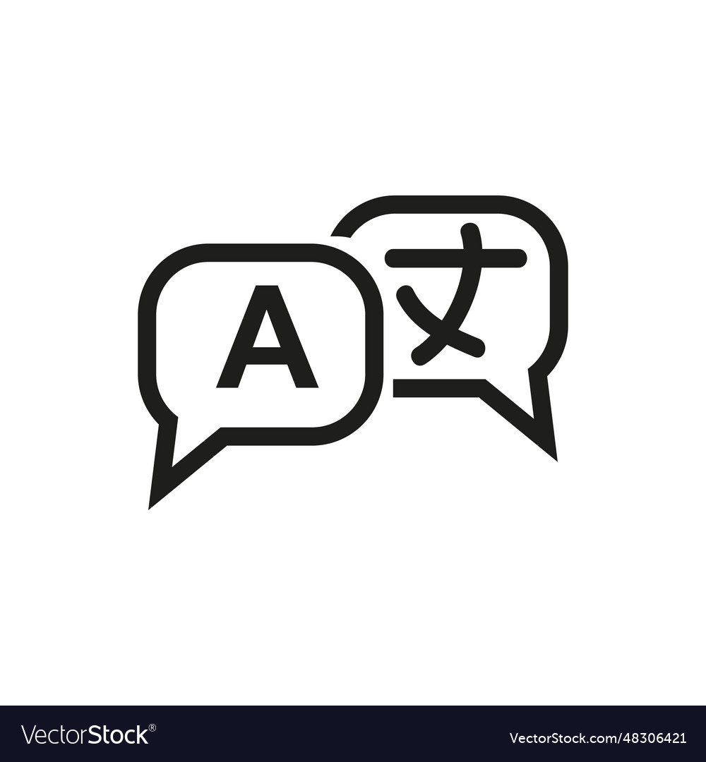 Language sign icon Royalty Free Vector Image - VectorStock