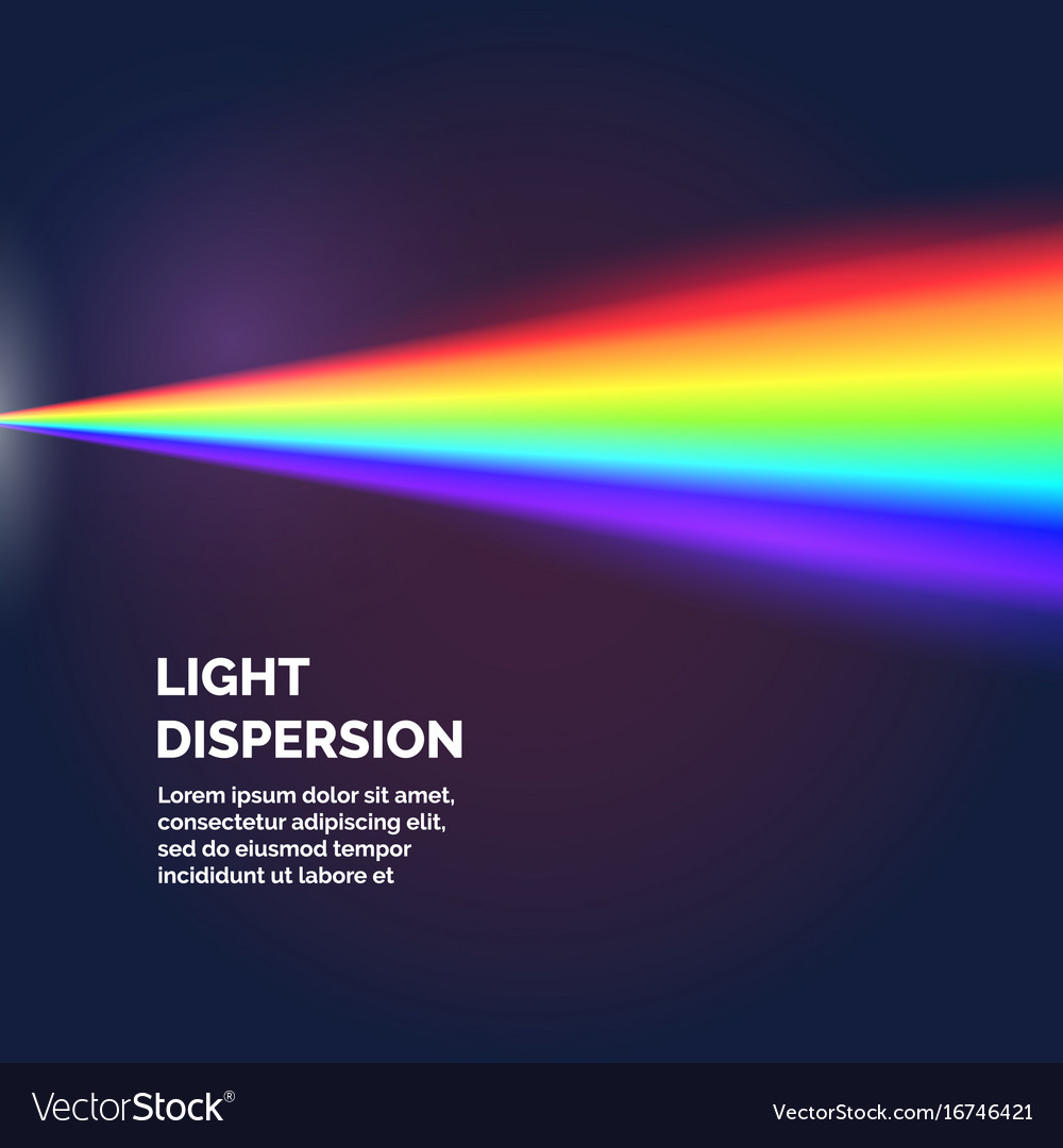 Light dispersion background with rainbow Vector Image