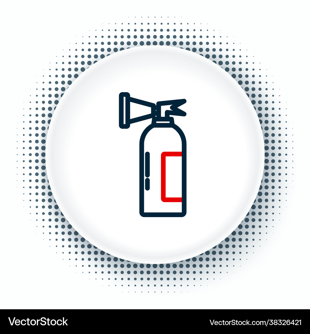 Line fire extinguisher icon isolated on white Vector Image