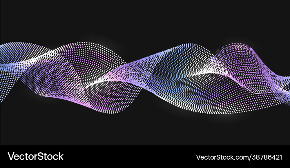 Nano technology wave lines synergy swirl curves Vector Image