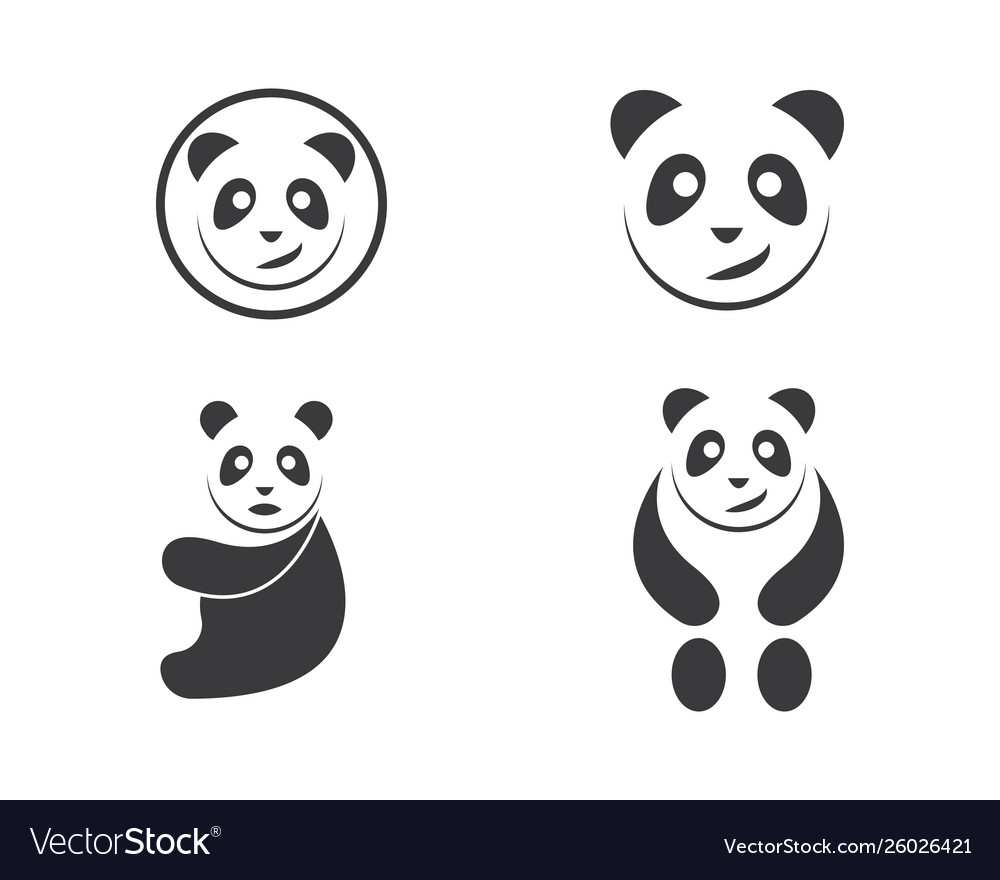 Panda logo icon Royalty Free Vector Image - VectorStock