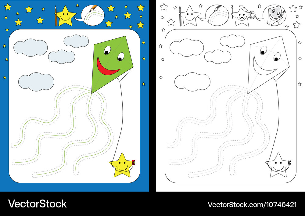 Preschool worksheet Royalty Free Vector Image - VectorStock