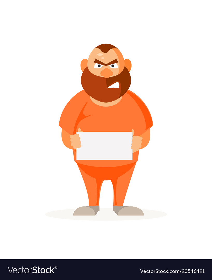 Prisoner thug Royalty Free Vector Image - VectorStock