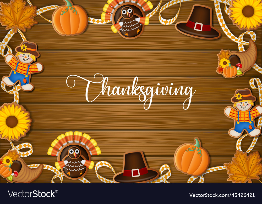 Thanksgiving background Royalty Free Vector Image