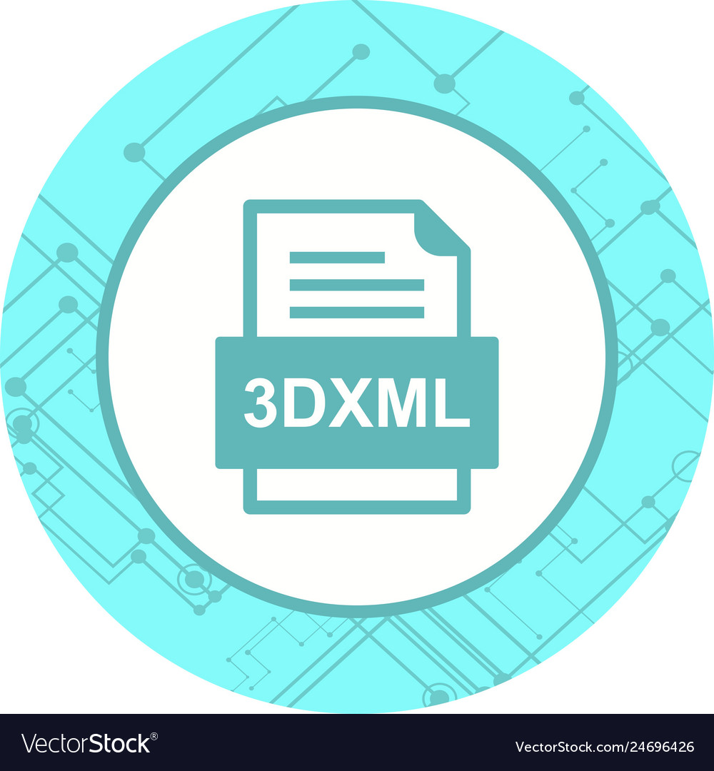 3dxml File Document Icon Royalty Free Vector Image