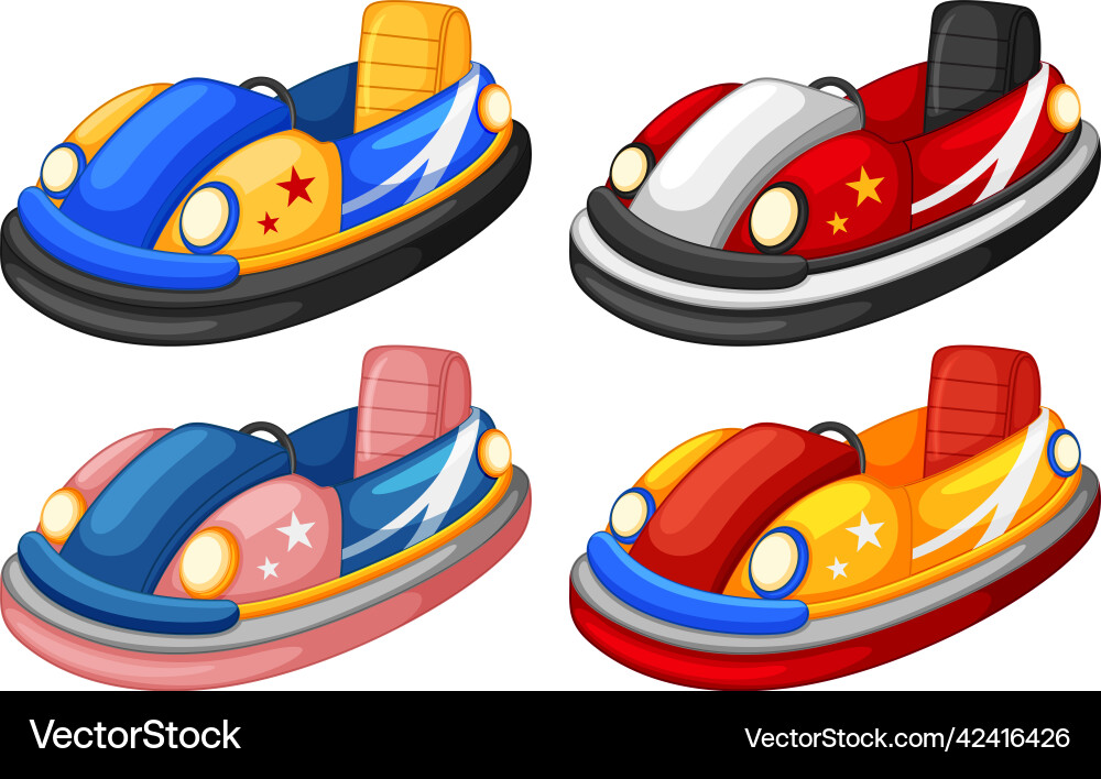 Cartoon bumper car on white background Royalty Free Vector