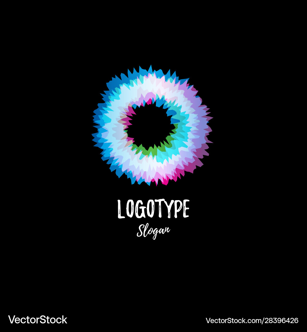 Color wheel donut circle vibration abstract Vector Image