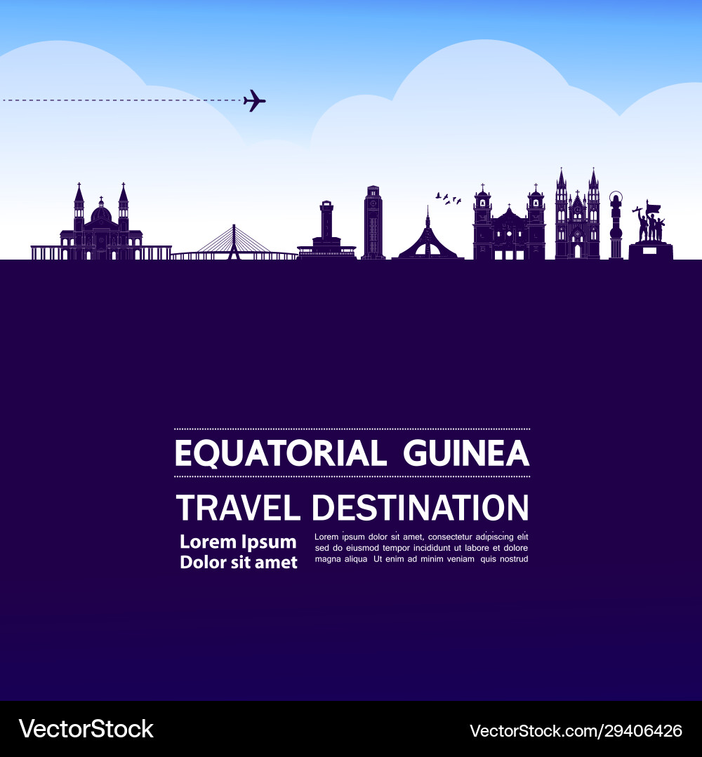 Equatorial guinea travel destination Royalty Free Vector