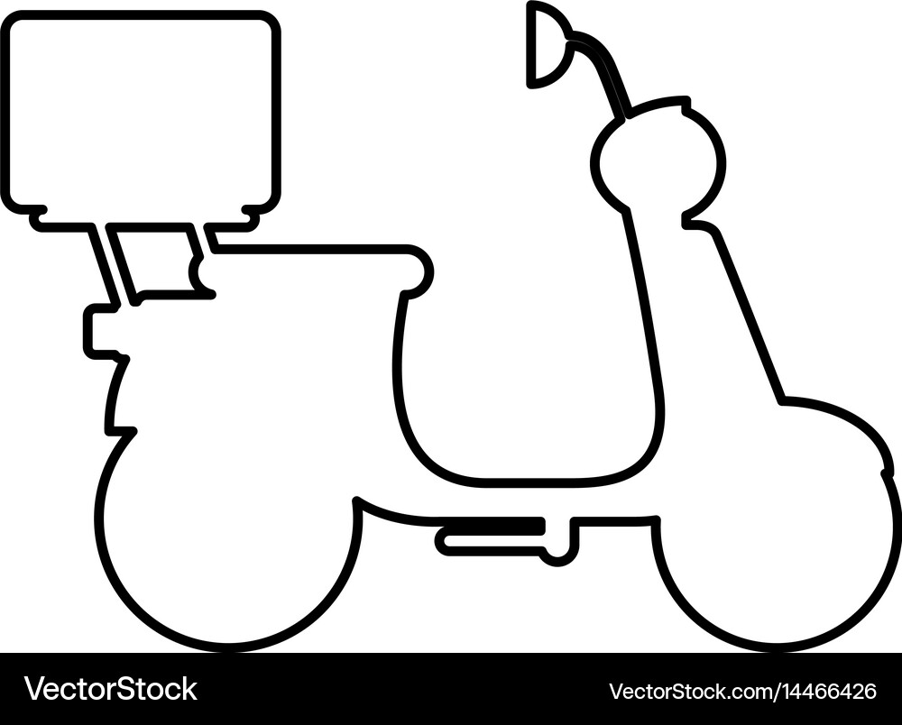 Motorcycle delivery vehicle icon Royalty Free Vector Image