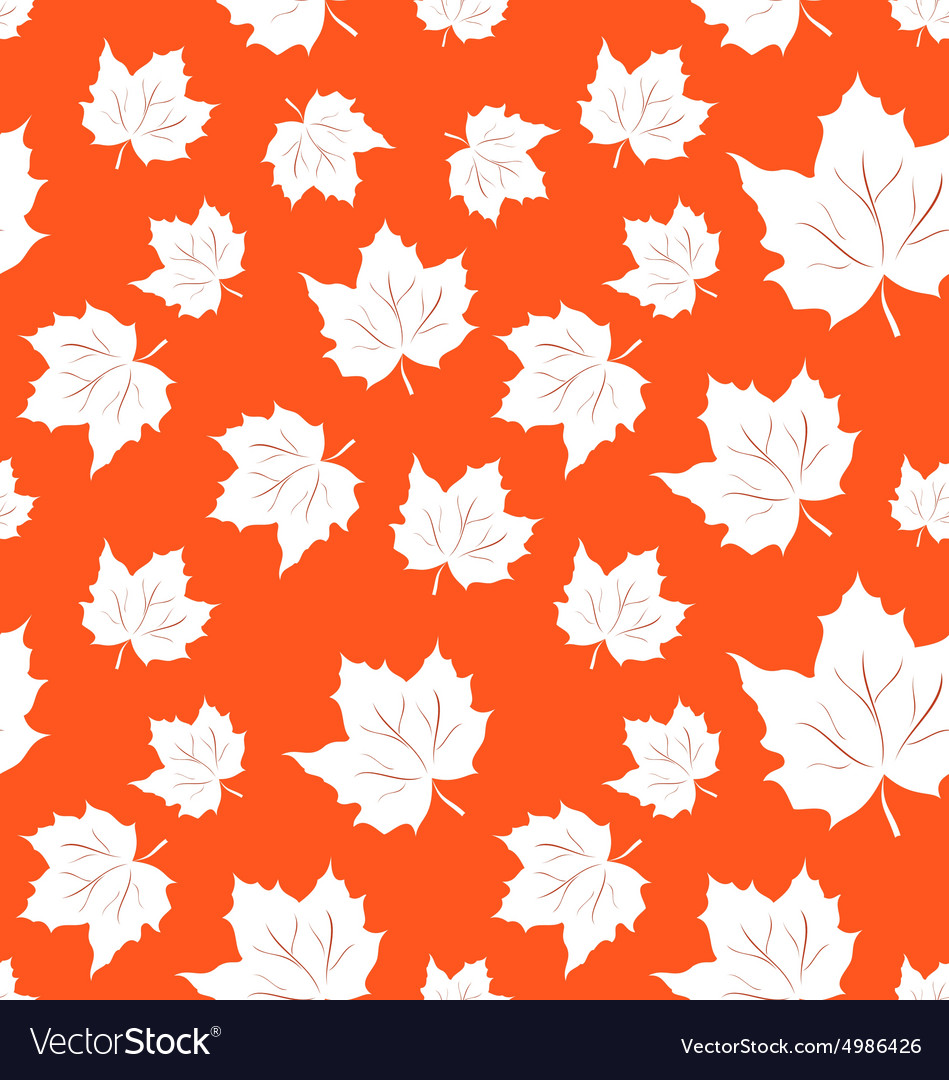 Seamless pattern maple leaves Royalty Free Vector Image