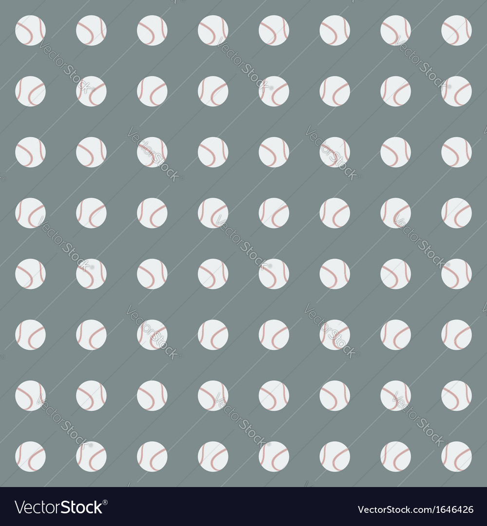 Seamless pattern with baseball balls Royalty Free Vector