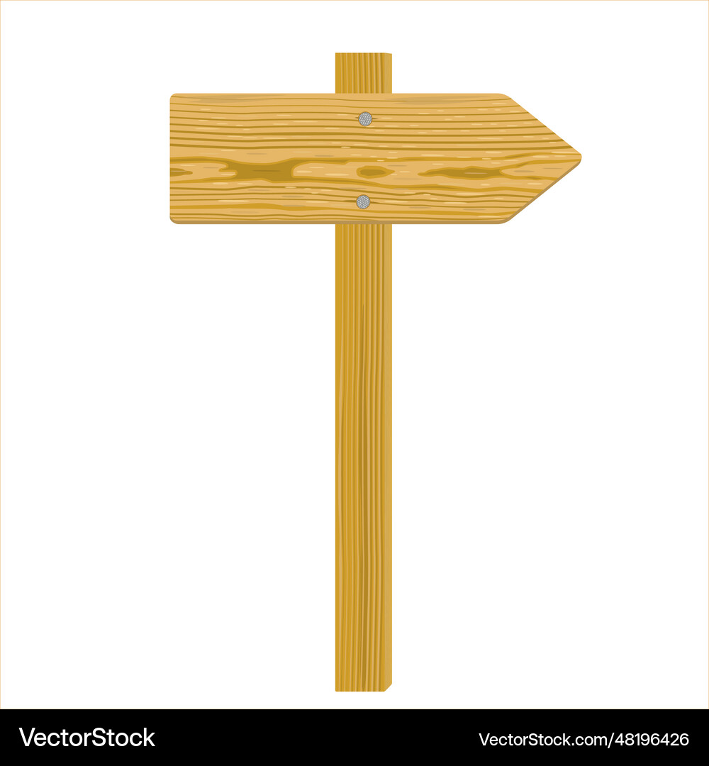 Signpost pointing with direction in cartoon style Vector Image