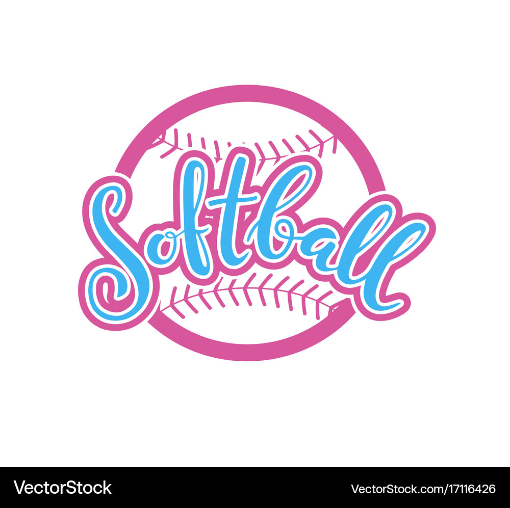 Softball Emblem - Sports Logo Royalty Free Vector Image