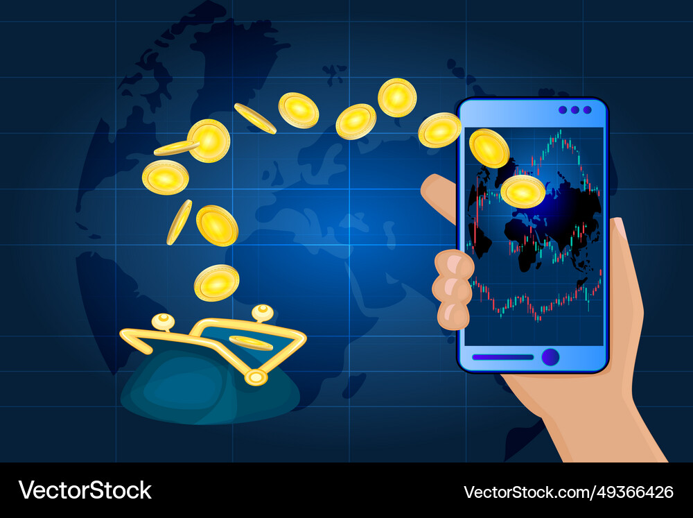 Stock investment trading concept Royalty Free Vector Image