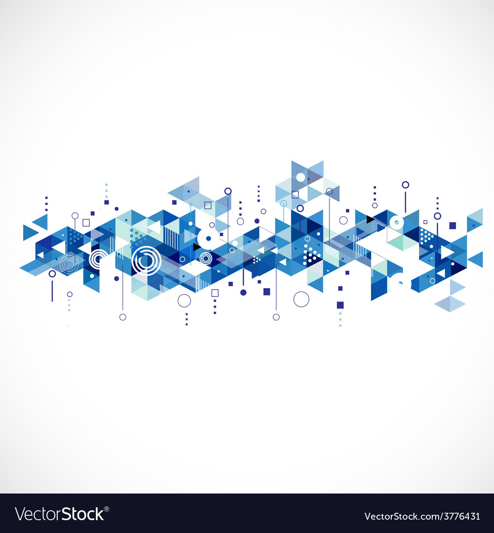 Abstract creative blue triangle template Vector Image