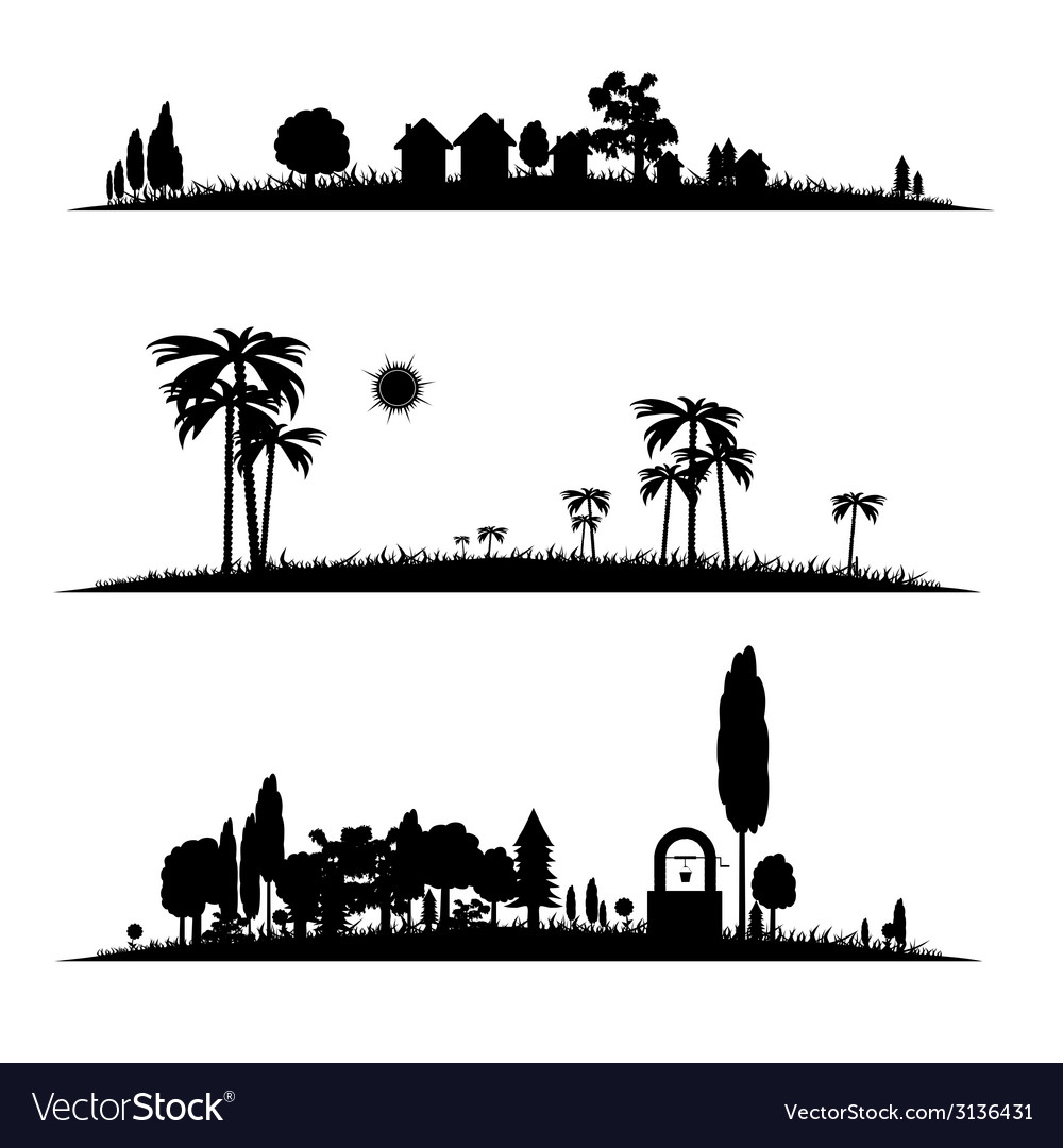 Different landscape Royalty Free Vector Image - VectorStock